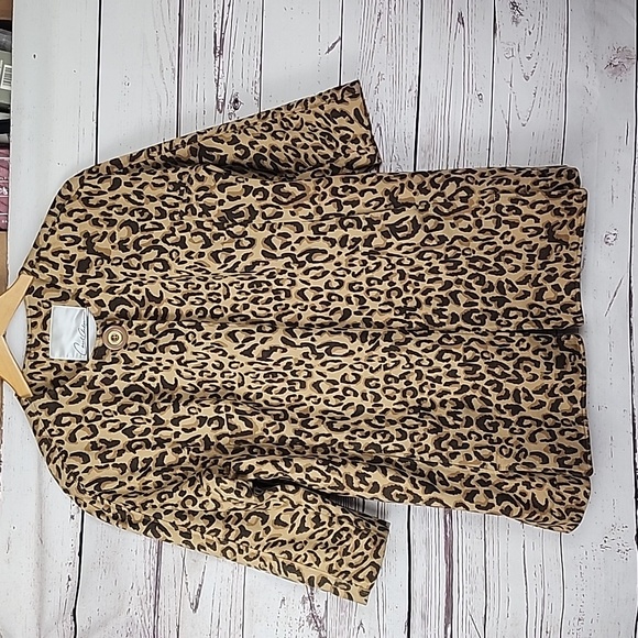 CAbi | Jackets & Coats | Cabi Cheetahleopard Duster Jacket M | Poshmark